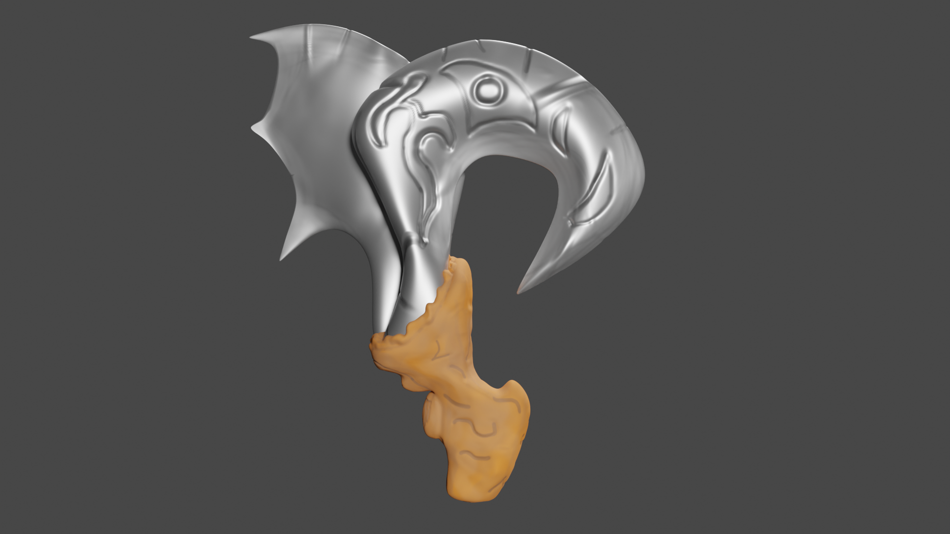 Double Bladed Silver Dagger (3D model) by aningr