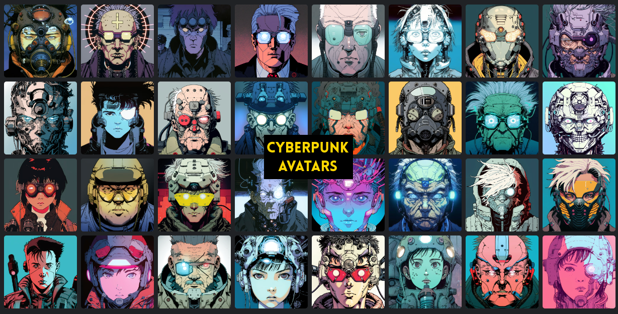 Cyberpunk Unique portraits\avatars\icons collection (123 avatars) by ...