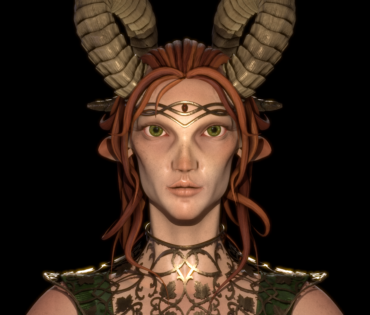 Circe The Satyr by elsa_fox for SFAS Character Art Challenge 2023 - itch.io