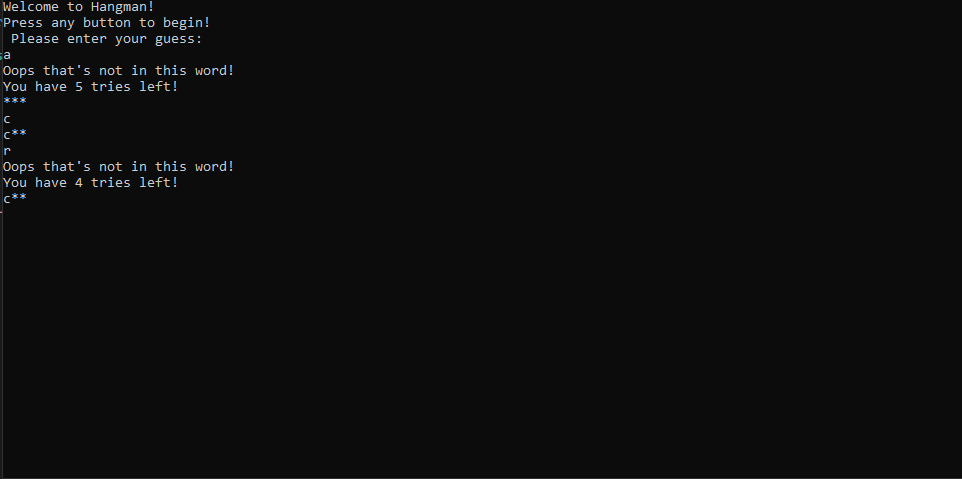 Hangman By Sethbrock