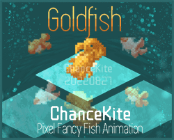 Pixel FancyFish - Goldfish (3 types) by ChanceKite