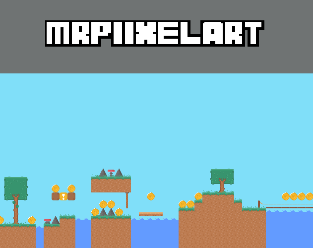 Platformer Tileset + Extras ( Grass World ) by MrPiixelArt