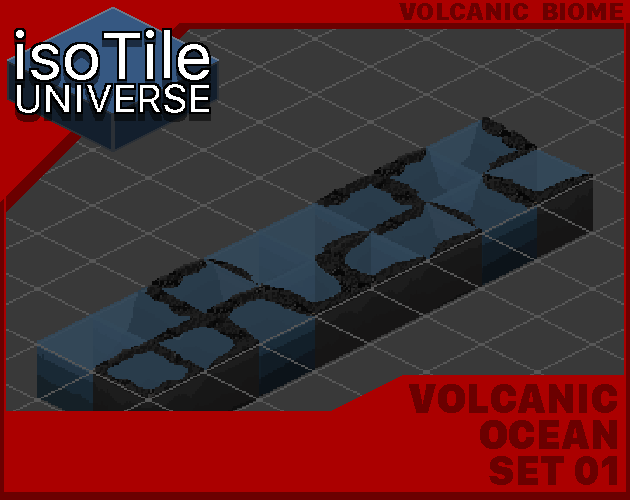Isometric Tiles - Volcanic Ocean - Set 01 by isoTile Universe