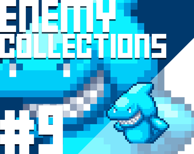Added all single frames files - Enemy Collections #9 - Shark by Kimbulworks