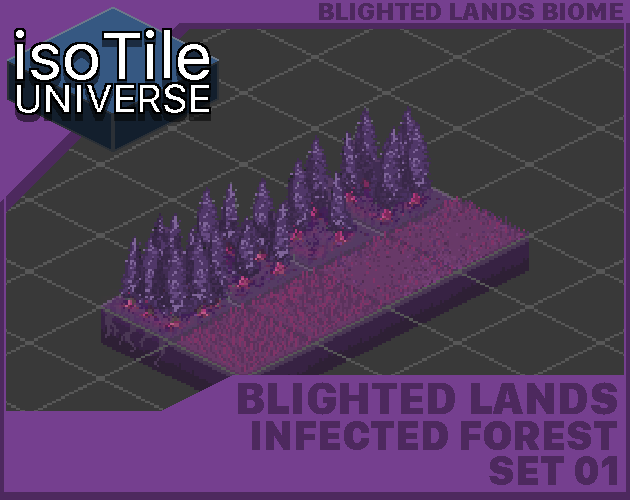 Isometric Tiles - Blight - Infected Forest - Set 01 by isoTile Universe