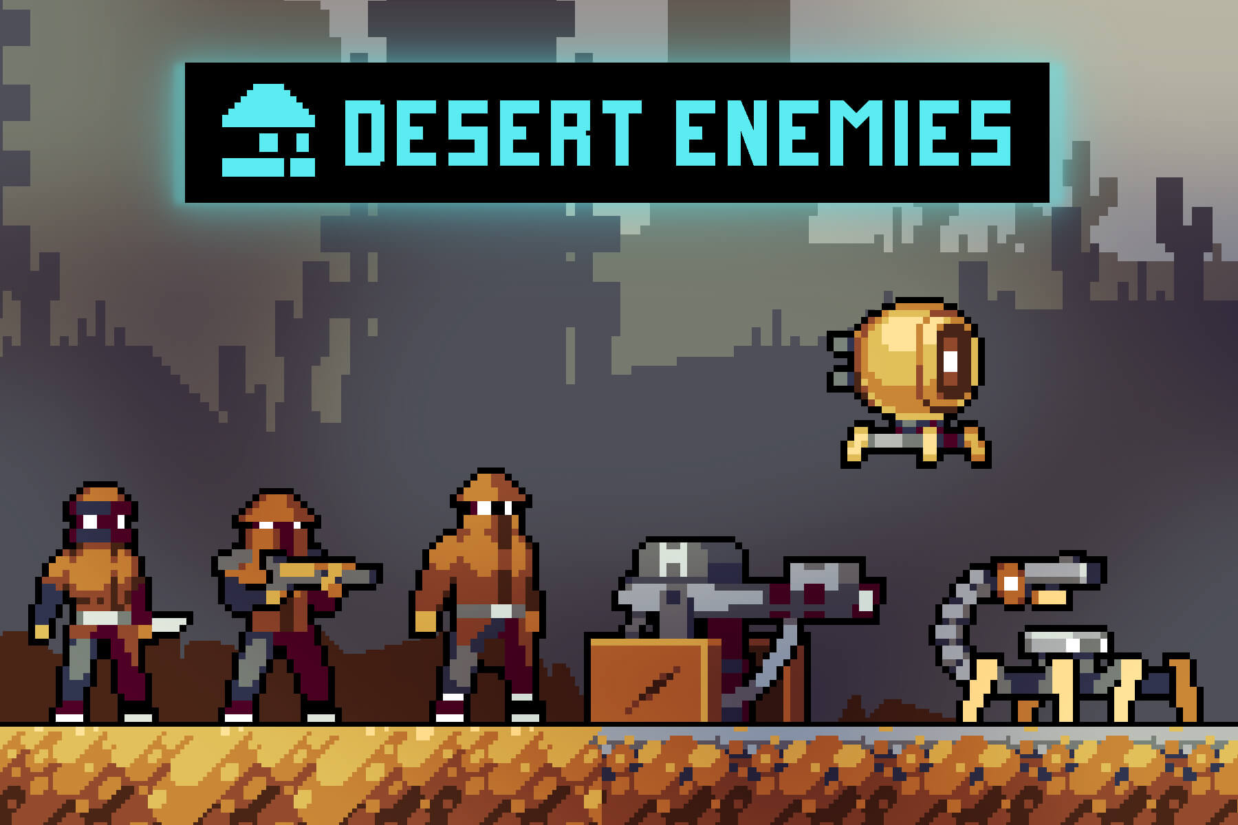 Desert Bandits Pixel Art by Free Game Assets (GUI, Sprite, Tilesets)