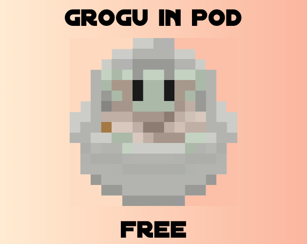 Mini Grogu in Pod (16 x 16) by Aaronscales