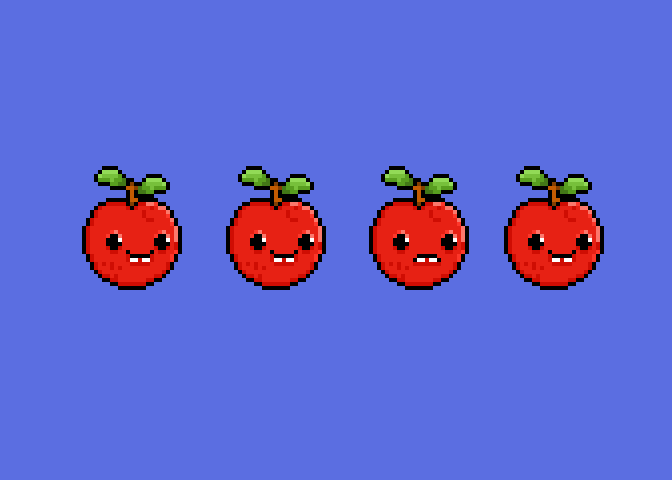 2D Pixel Art Little Apple Sprites by Pixxilandartstudio
