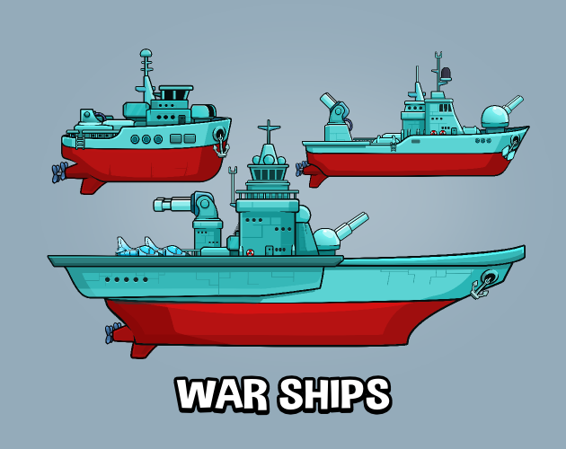 Animatable warships game sprites by Robert Brooks - gamedeveloperstudio.com