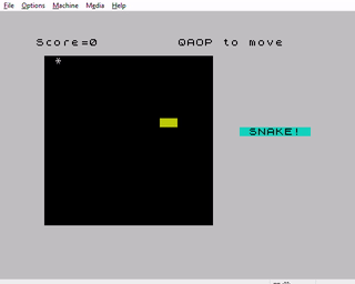 Snake! (ZX Spectrum) by mcphail by BASIC 10Liner