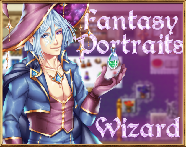 Fantasy Portrait - Arcane Wizard Male Elf Character Talksprite by FKDemetri