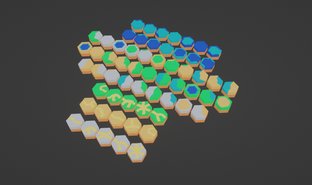 Hexagon Tilset Kit 3d By Blackbugit