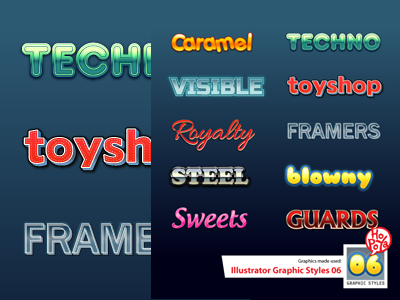Illustrator Graphic Styles 06 by mikailain