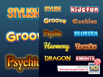 Illustrator Graphic Styles 10 by mikailain