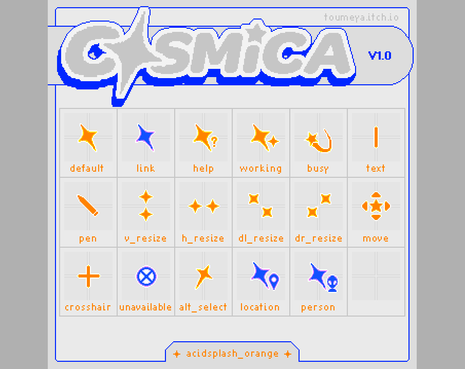 Cosmica V1.0 Cursor Pack by toumeya