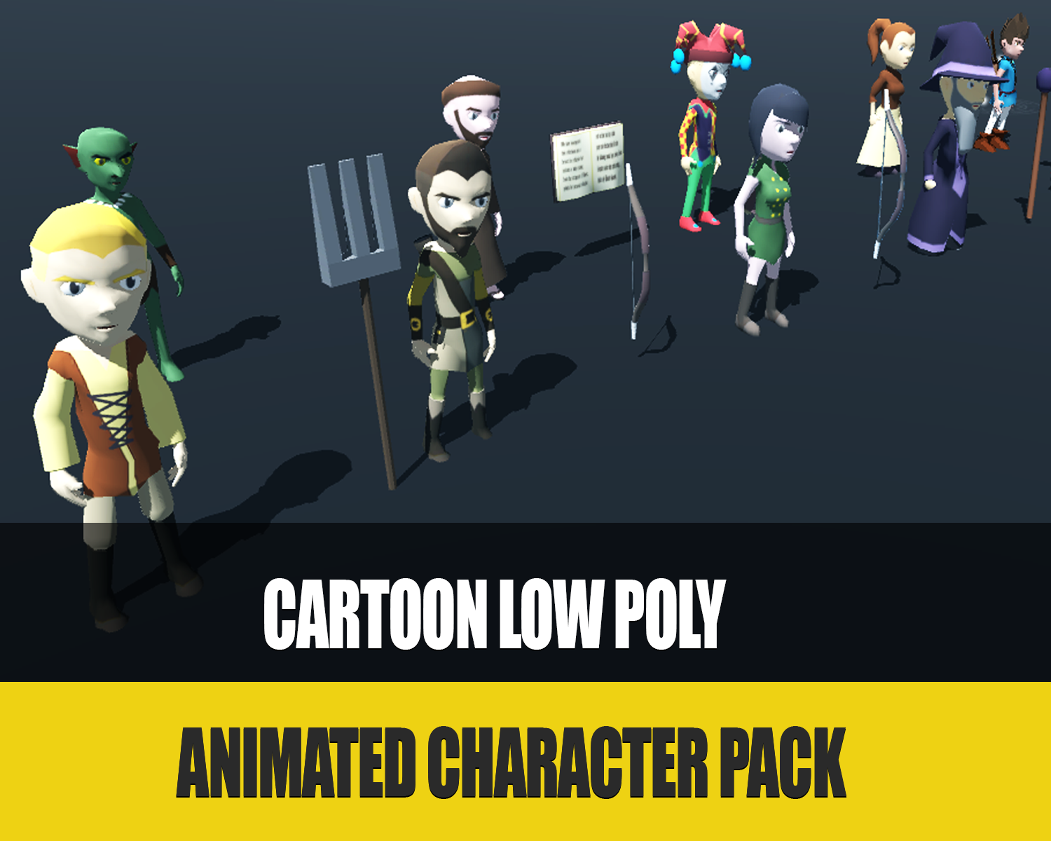 Medieval Chibi Cartoon Character Pack - Small Update - Animated Low ...