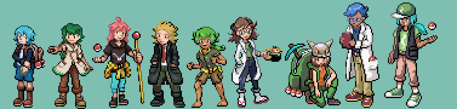 Pokemon Trainer Sprite!! - 2D Art - itch.io