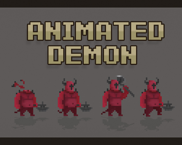 Hell Demon - Animated Pixelart Character by sarbash