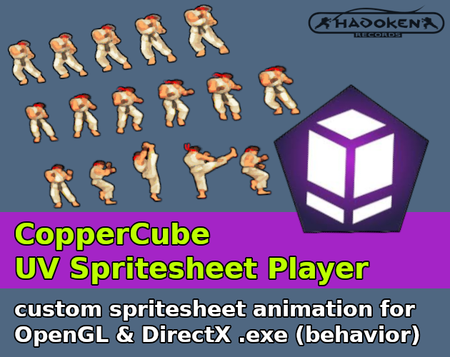 CopperCube UV Spritesheet Player by HADOKEN RECORDS