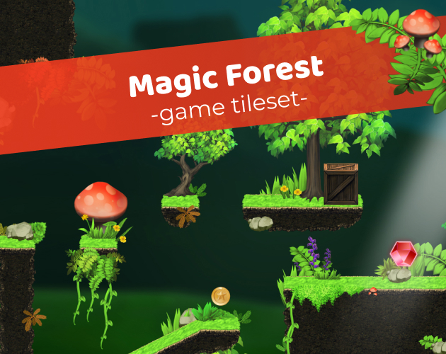 Magic Forest - Game Tileset by ludicarts