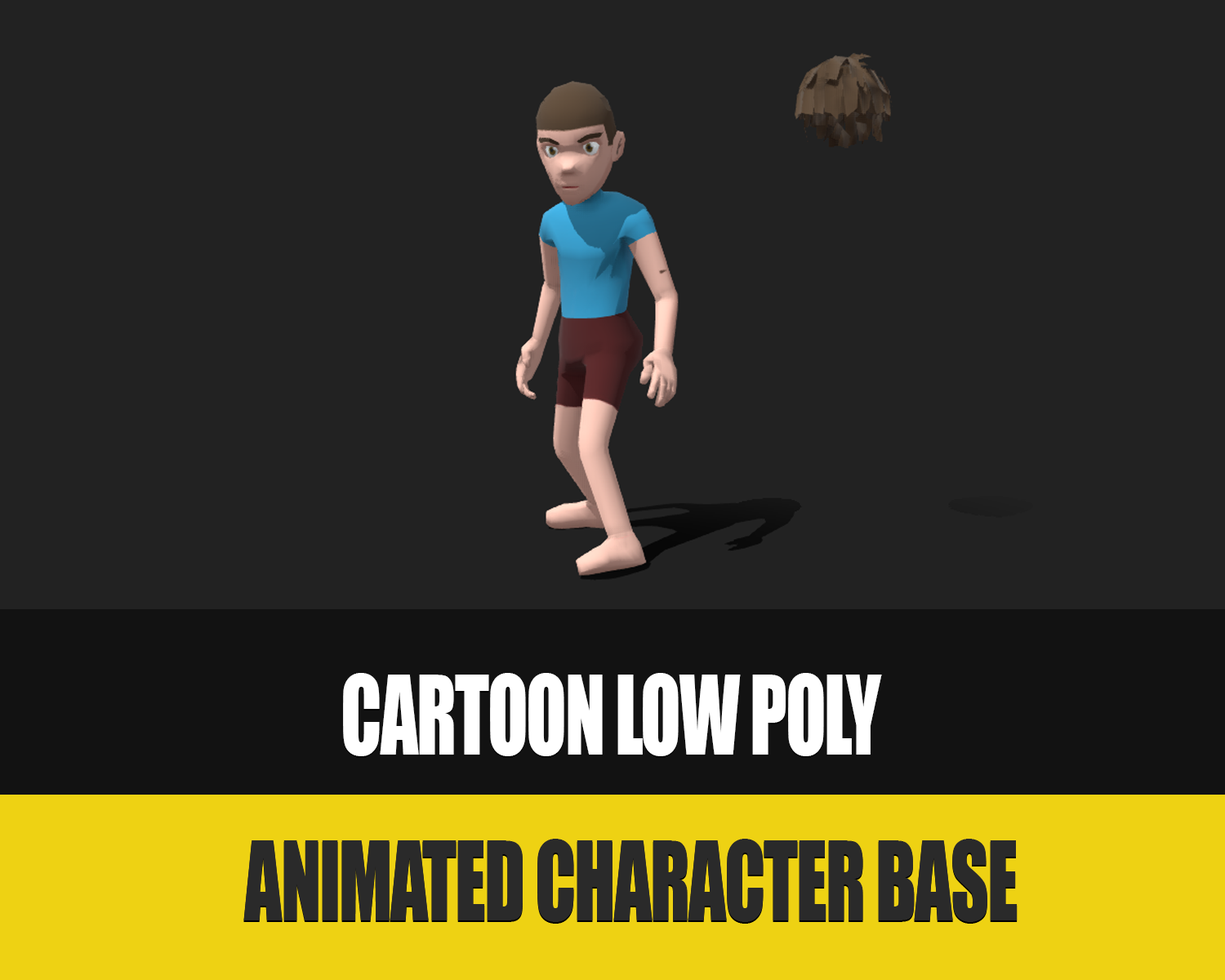 Free Cartoon Low-Poly Rigged Character Base by Overaction Game Studio
