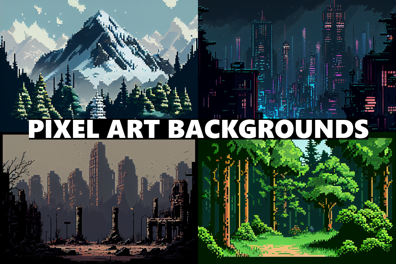Pixel Art Style Backgrounds by Jamon