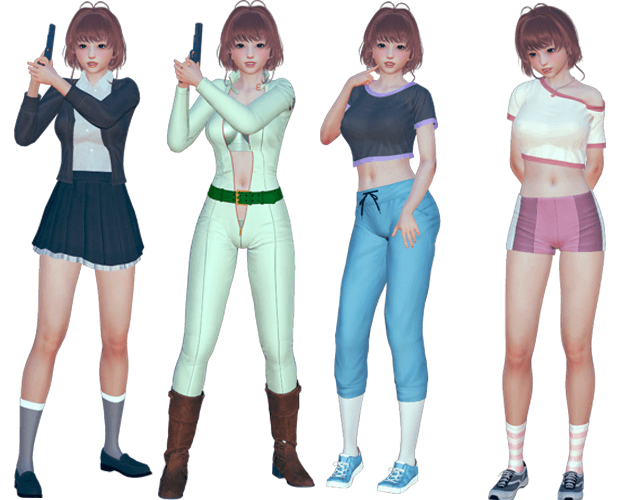 Sara Visual Novel Sprite with Transparency and Photoshop PSD file for ...