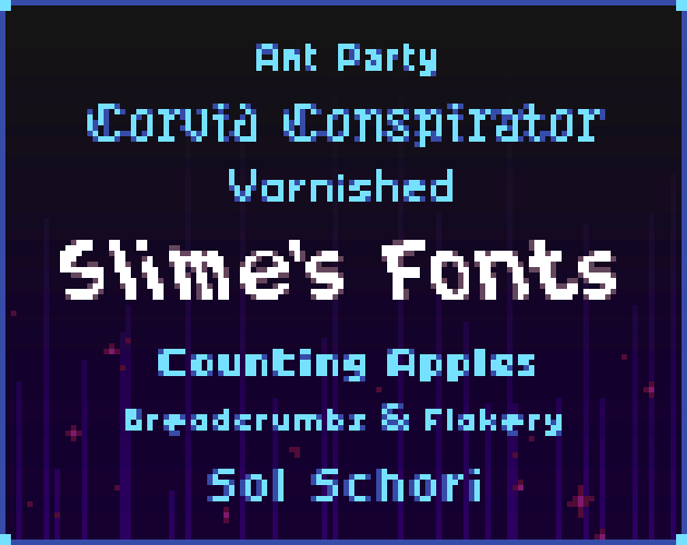 Slime's 2-Shade Pixel Fonts by Slime