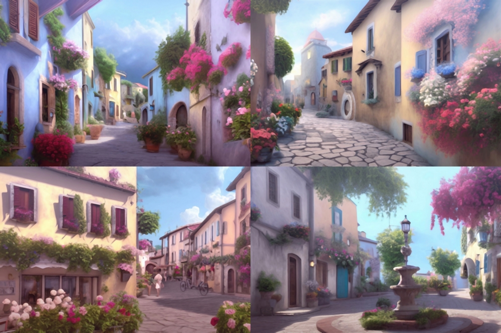 Flowery Town Pack: 12 Visual Novel Backgrounds by Rachel Chen