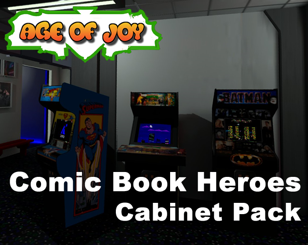 Comic Book Heroes Cabinet Pack for AGE of Joy by Elleby's Arcade Cabinets