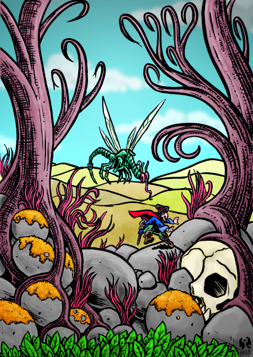 Flight from the giant vermin by artikid