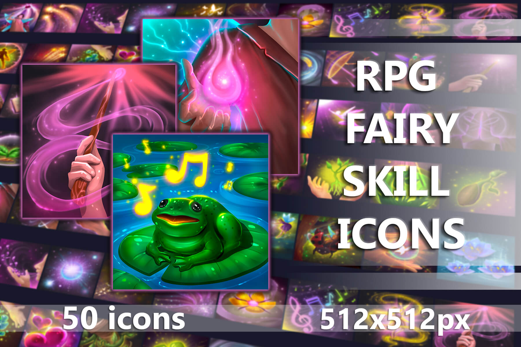 50 Fairy Skills by Free Game Assets (GUI, Sprite, Tilesets)