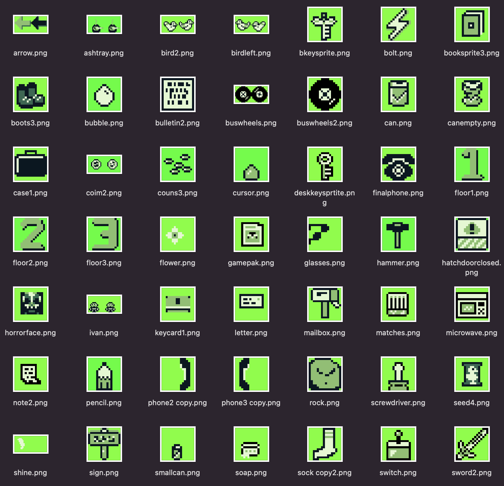 GB Studio General Items Sprite Pack by GamechangerMods