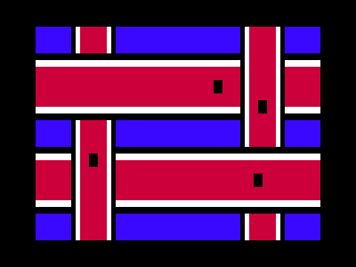 Ants on Bridges (Tandy CoCo) by Richard Kelly by BASIC 10Liner