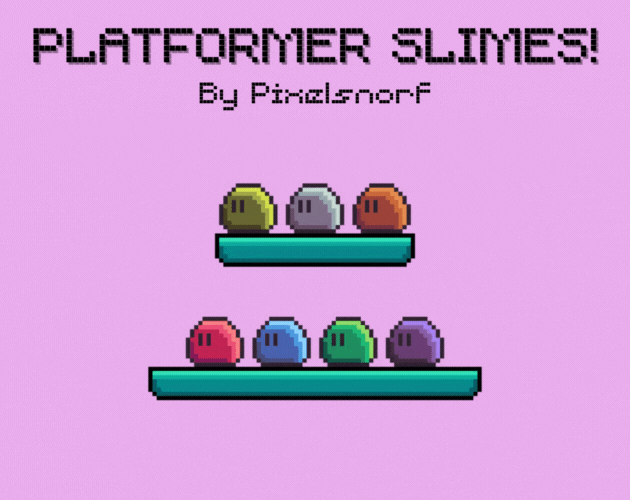 Pixelsnorf's Free Platformer Slimes by Pixelsnorf