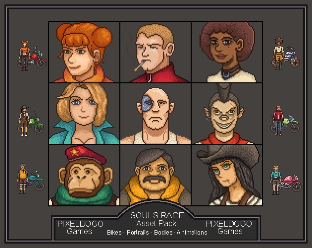 Souls Race Pixel Art - Asset Pack by Single Head Games