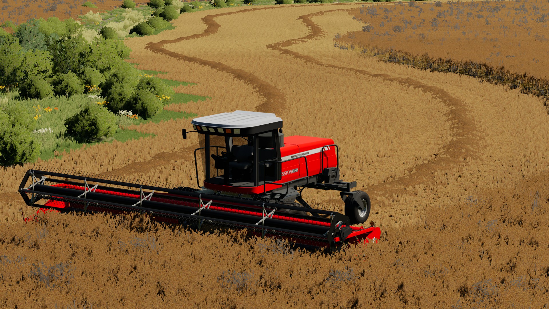 Flax Stubble with Tire Tracks by seriousmods