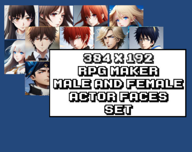 RPGMaker Anime Portrait Faces by BrysonUltra