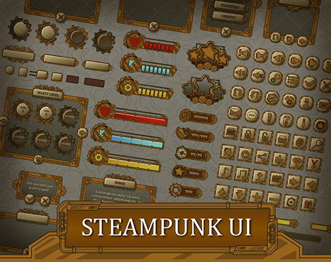 Steampunk UI by GabrielaTot