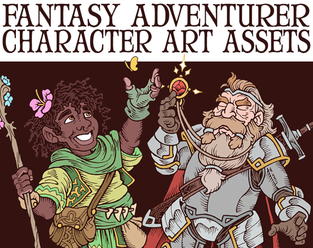 Fantasy Adventurer Character Art Assets by Penflower Ink