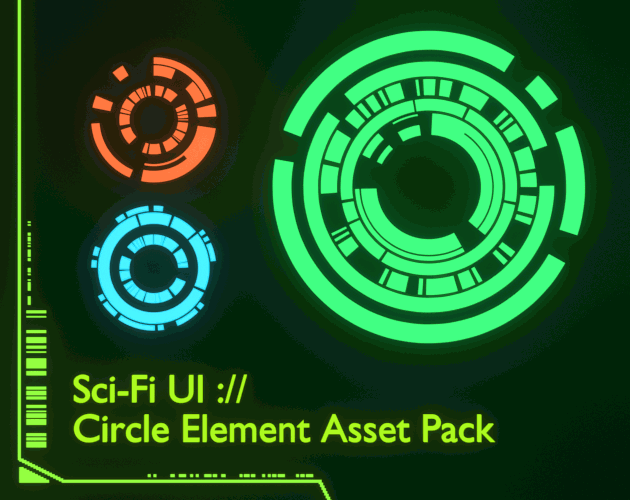 Sci-Fi UI: Circle Elements Asset Pack by ahintoflime