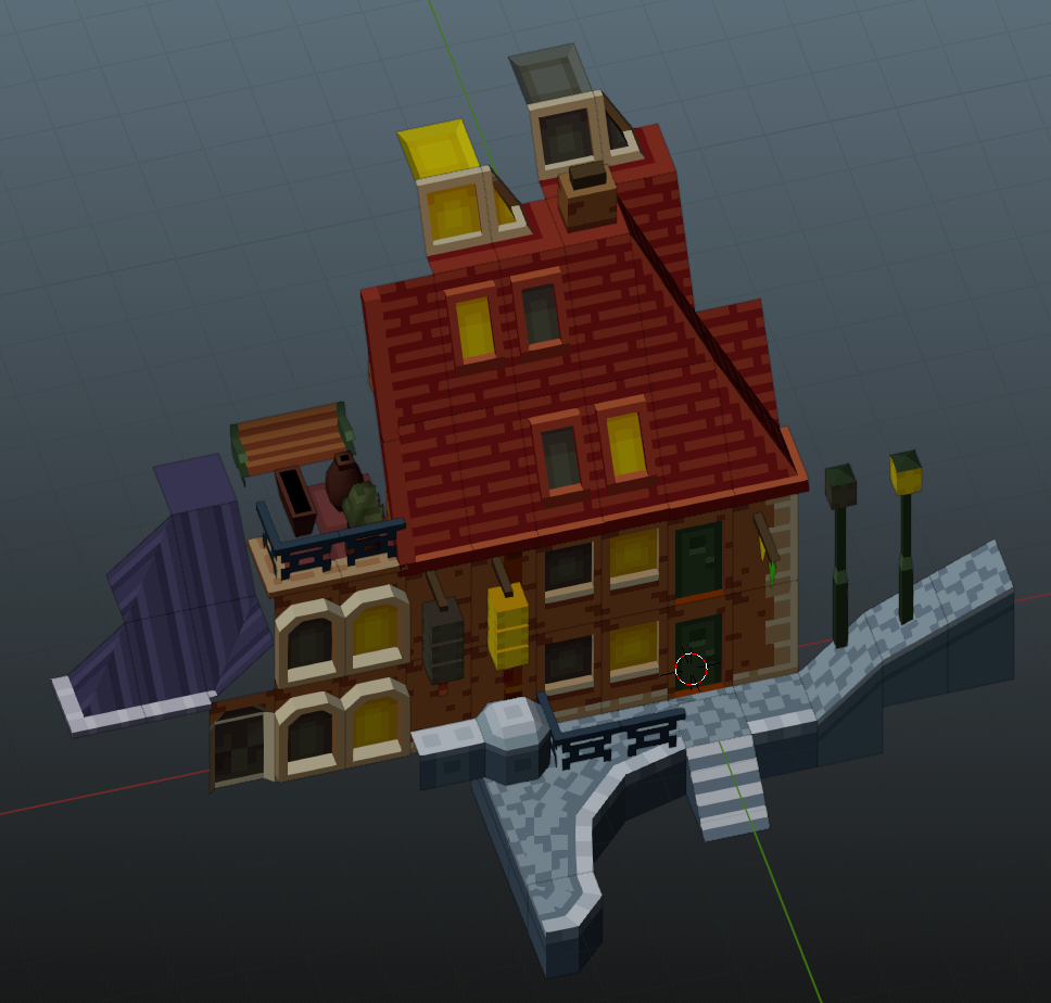 Pixel Town 3D tileset by pageofmoths