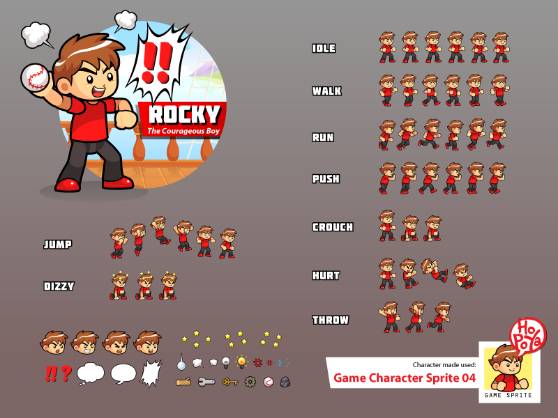 Game Character Sprite 04 by mikailain