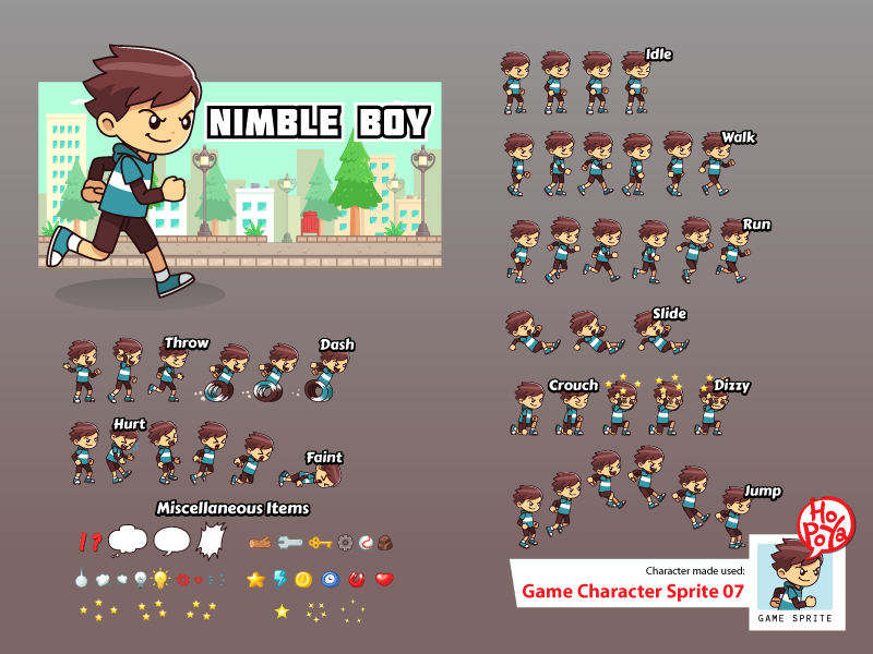 Game Character Sprite 07 by mikailain