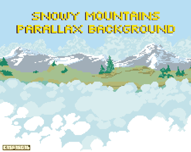 Snowy Mountains - Parallax Background by caspardal