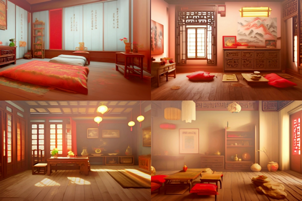 Traditional Chinese Interiors Pack: 12 Visual Novel Backgrounds by ...