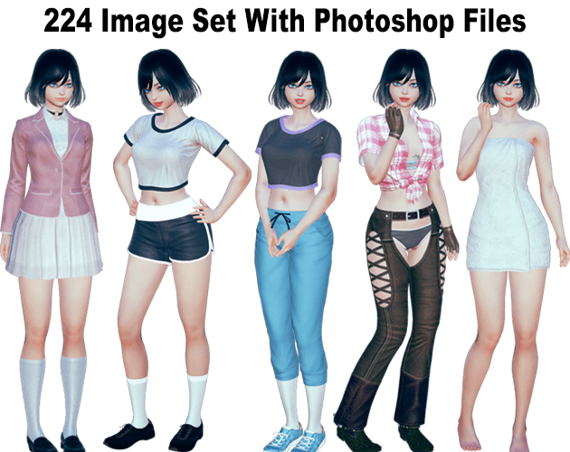 Jayne Visual Novel Sprite with Transparency and Photoshop PSD file for ...