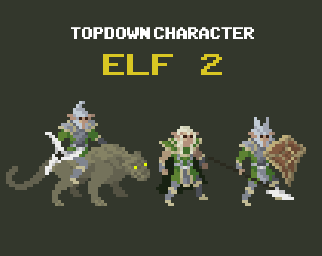 Elf 2 - Top Down Pixel Art Character Assets by sanctumpixel