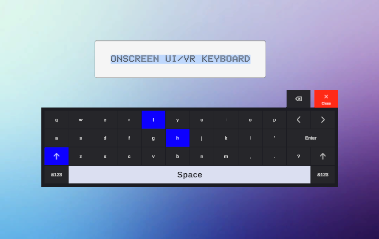 OnScreen UI/VR Keyboard by SubstanceSHIFT