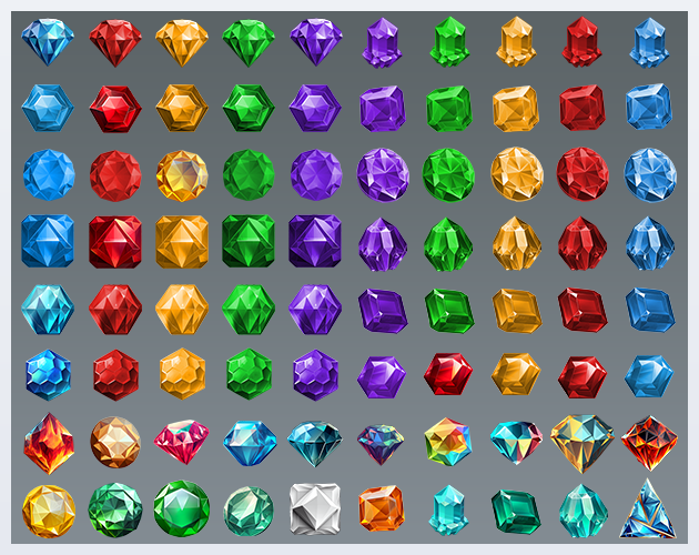 Gemstone Icons - Asset Pack Free by Storm